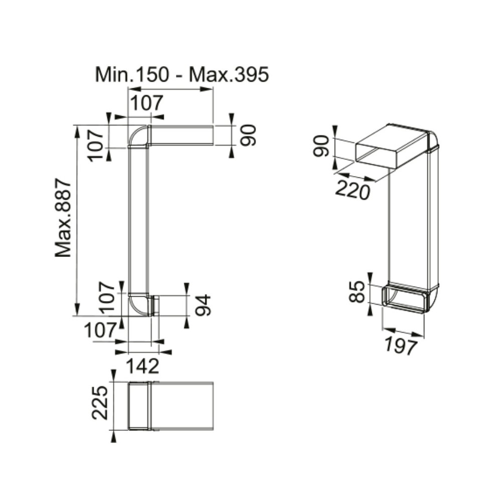 FRANKE Kit versiune evacuare exterior aer Hota Mythos 2Gether